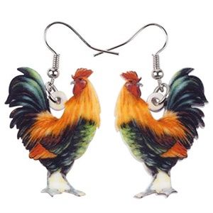 Dirt Road Diva | Jewelry | Barnevelder Hen Chicken Rooster Earrings ...